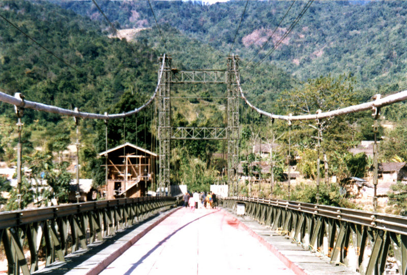 Estrutura simples de aço de ponte de suspensão do cabo do conjunto ...